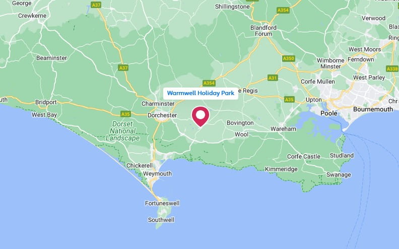 Directions & Map to Warmwell Holiday Park, Dorset